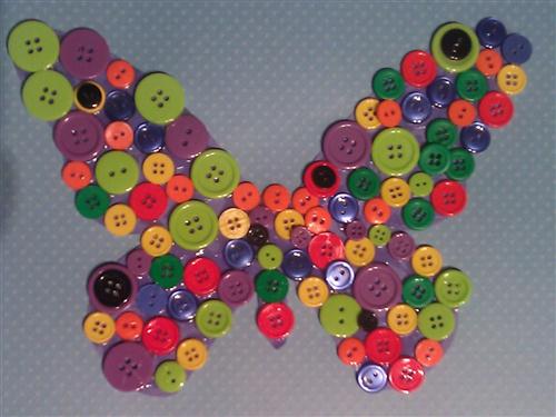 AJ's Alpha Projects : B is for Button Butterfly craft